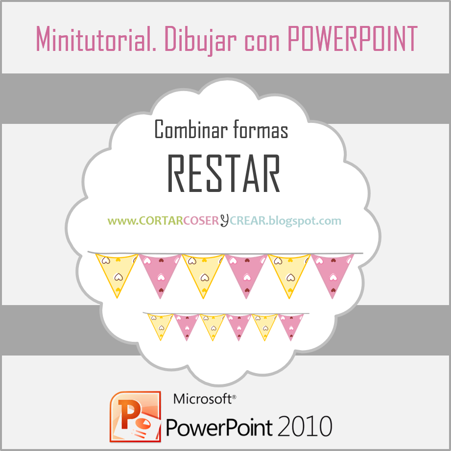 Minitutorial Powerpoint. Combinar formas: RESTAR | Cortar, Coser y Crear