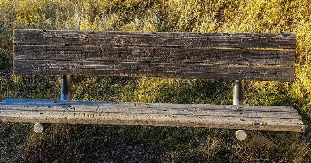 Bench above first dam in logan