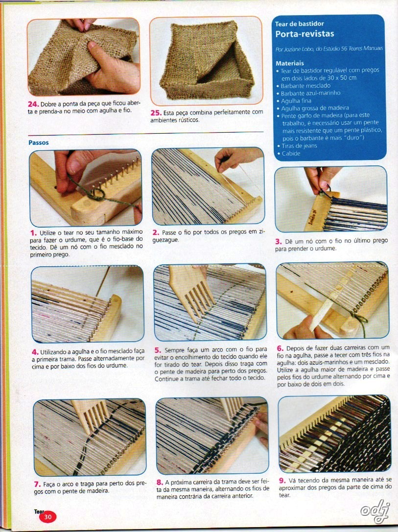 MANITAS CREATIVAS Y ALGO MAS: Lana -Hilo -Tear manual No9