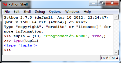 Python: Tuplas...
