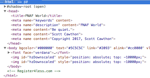 FNAFWorld.com + ScottGames.com Source Code Secret!