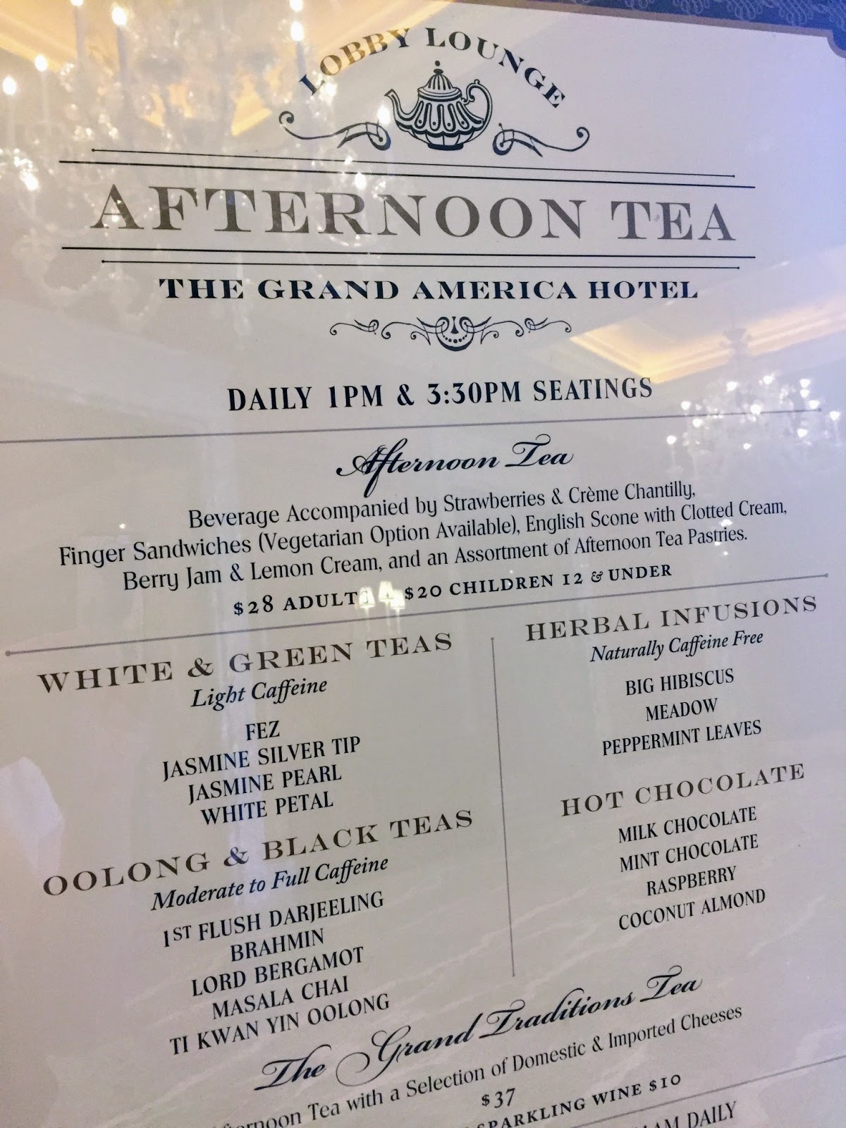 Rosemary's Sampler: Afternoon Tea - The Grand America Hotel, Salt Lake City