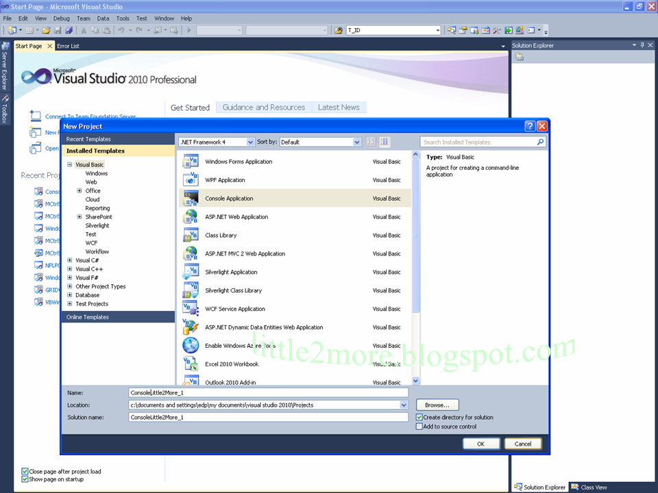 LITTLE TO MORE: TUTORIAL 1: BASIC INPUT AND OUTPUT (USING VB.NET)