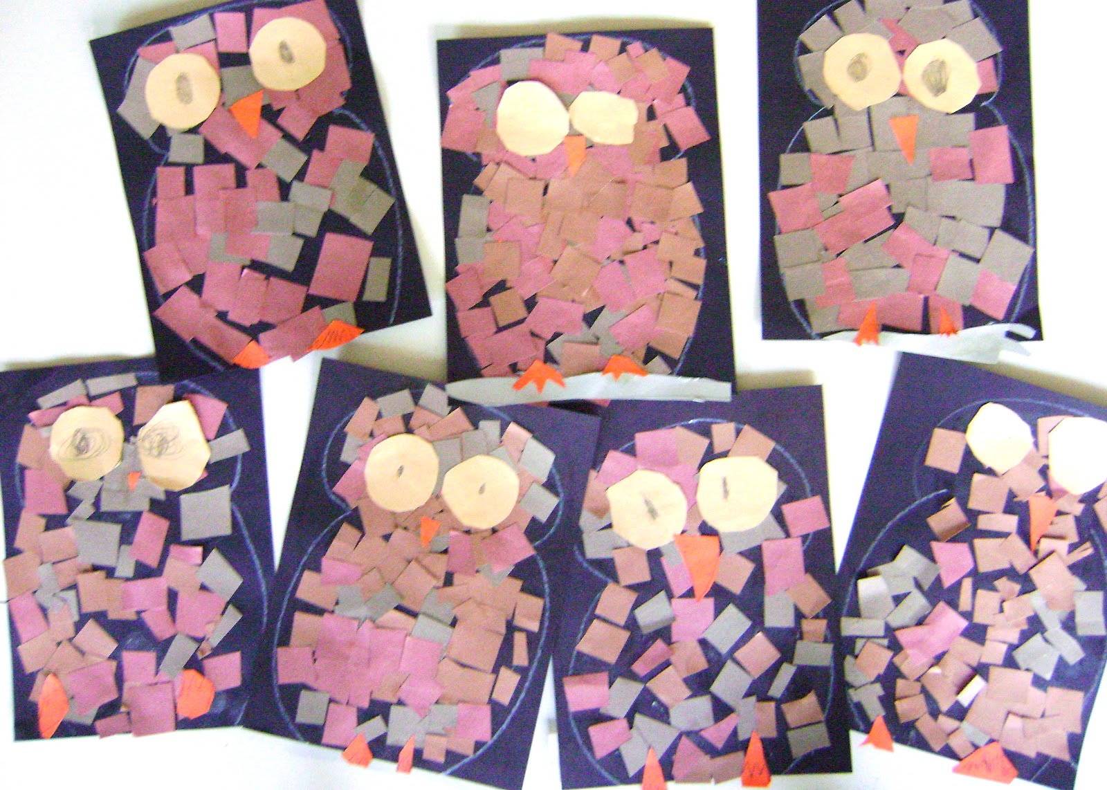 MCS ARTROOM: Kindergarten Collage Owls