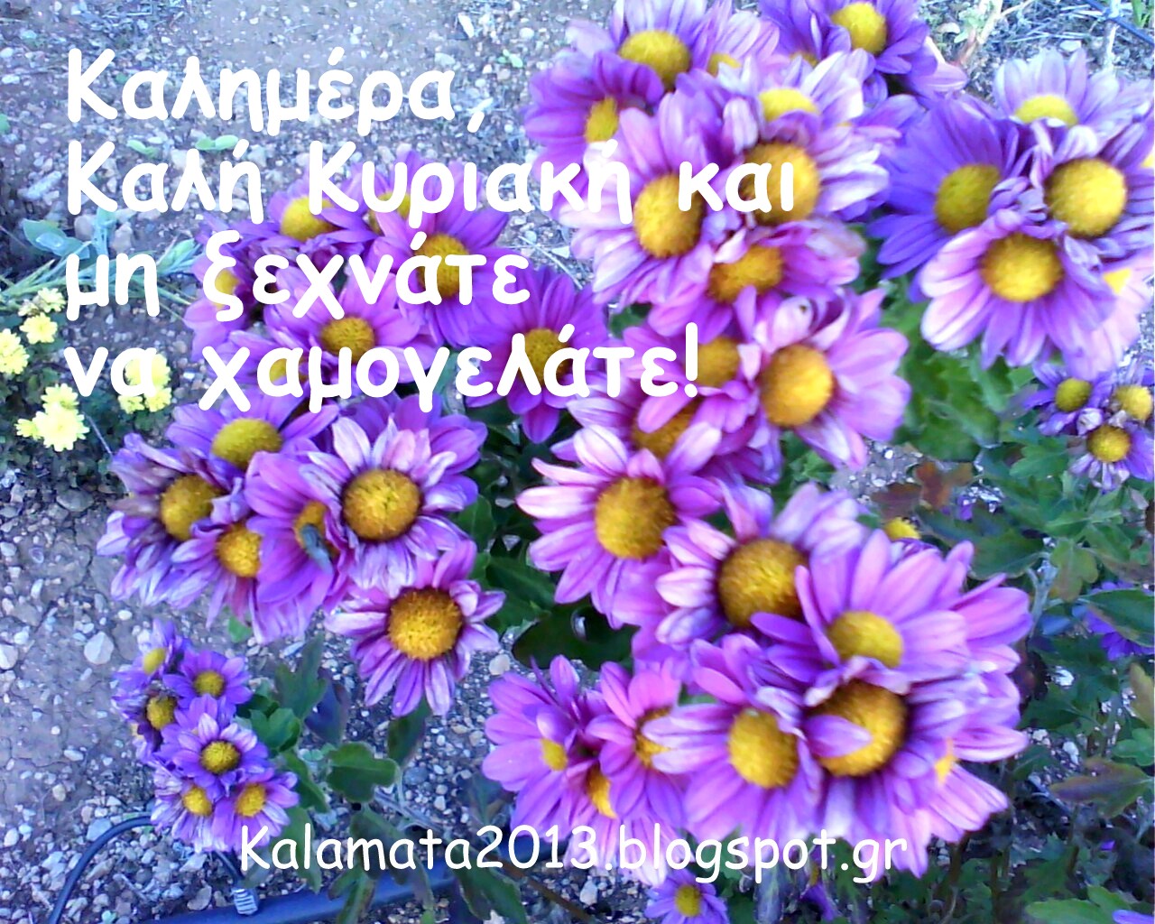 ΚΑΛΑΜΑΤΑ 2013: Καλημέρα Ομορφη Κυριακή!
