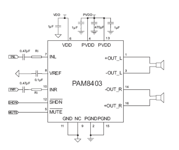 Electrónica y reparaciones: PAM8403, amplificador conmutado 2x3W (I)