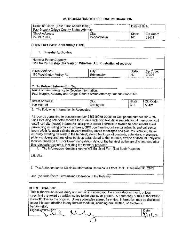 Carrington, North Dakota: Foster County State's Attorney Paul Murphy ...