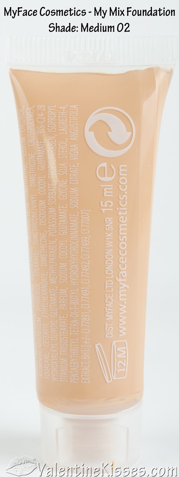 Valentine Kisses: MyFace Cosmetics My Mix Foundation in Medium 02 ...