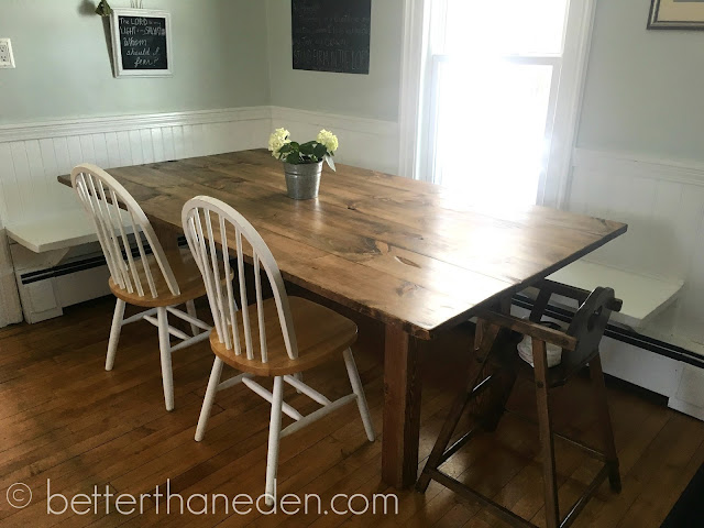 Our Fit-to-Us Farmhouse Kitchen Table - Mary Haseltine