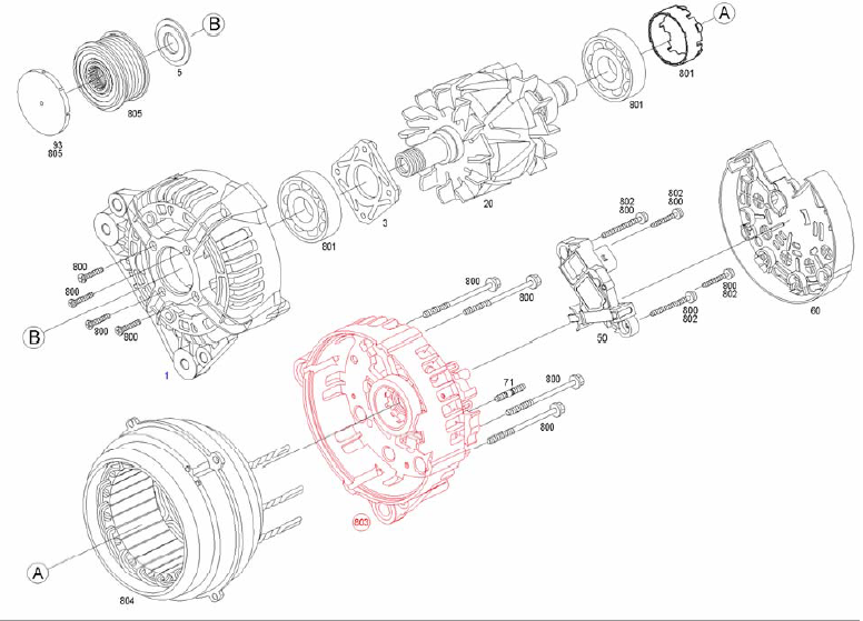 ALTERNATORS-STARTERS: F000BL10GU BOSCH-DRIVE END SHIELD