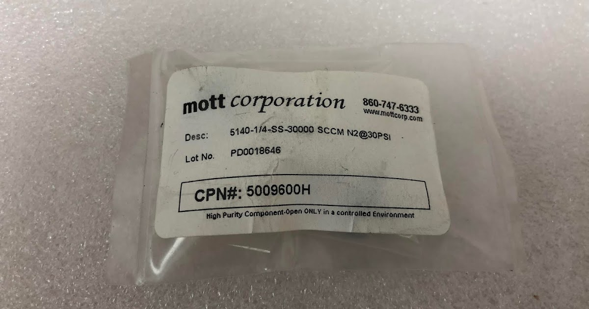 MOTT 5140-1/4-SS-30000 SCCM N2@30PSI ( 30000 SCCM N2 30PSI )