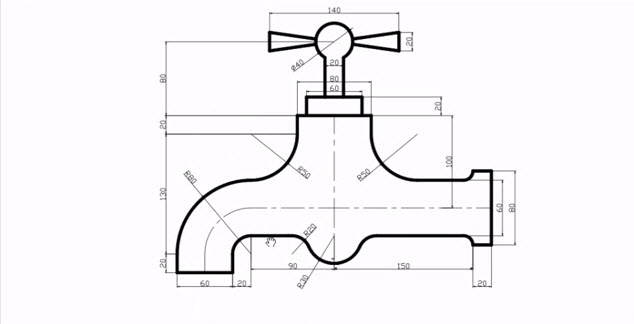Commercial Kitchen Faucets Cad Drawings