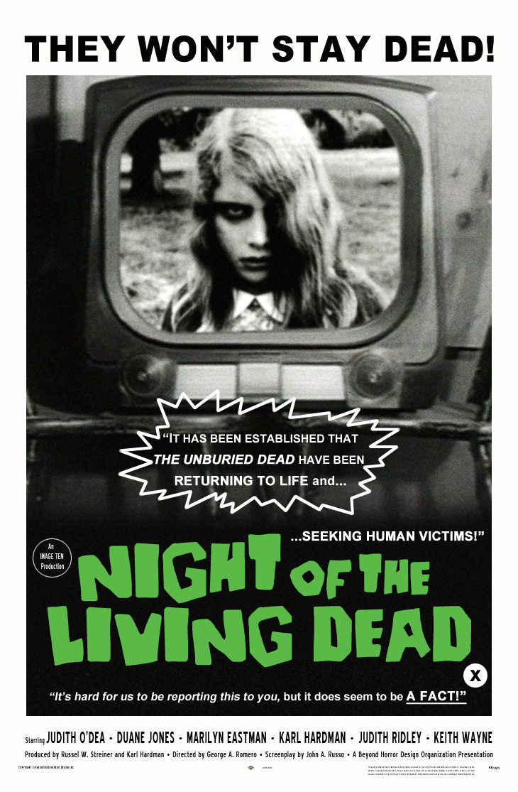 BEYOND HORROR DESIGN: NIGHT OF THE LIVING DEAD (George A. Romero 1968)