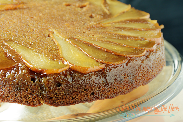 Upside-Down Ginger Pear Cake | i should be mopping the floor