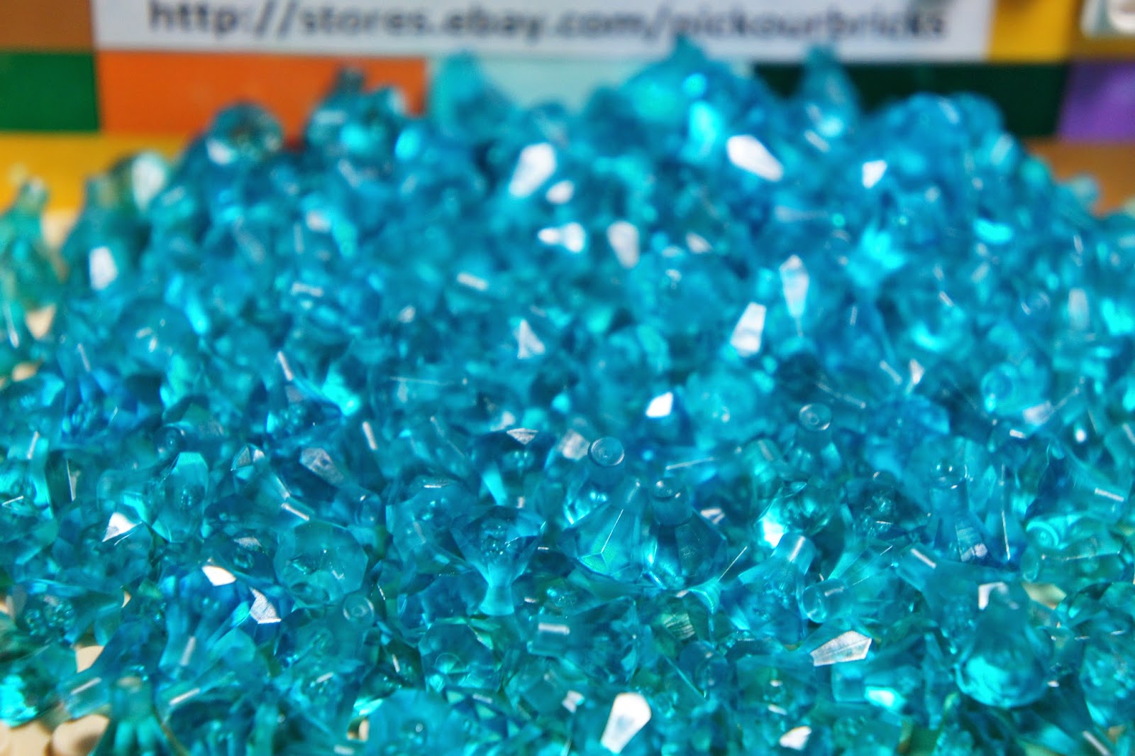 LEGO 30153 Transparent Light Blue DIAMOND CRYSTAL GEM w/ Stick - 100 ...