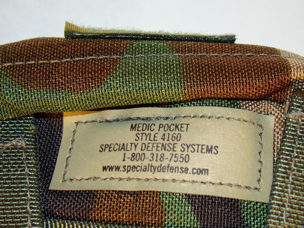 Webbingbabel: SDS MOLLE II Woodland Medical Pouch