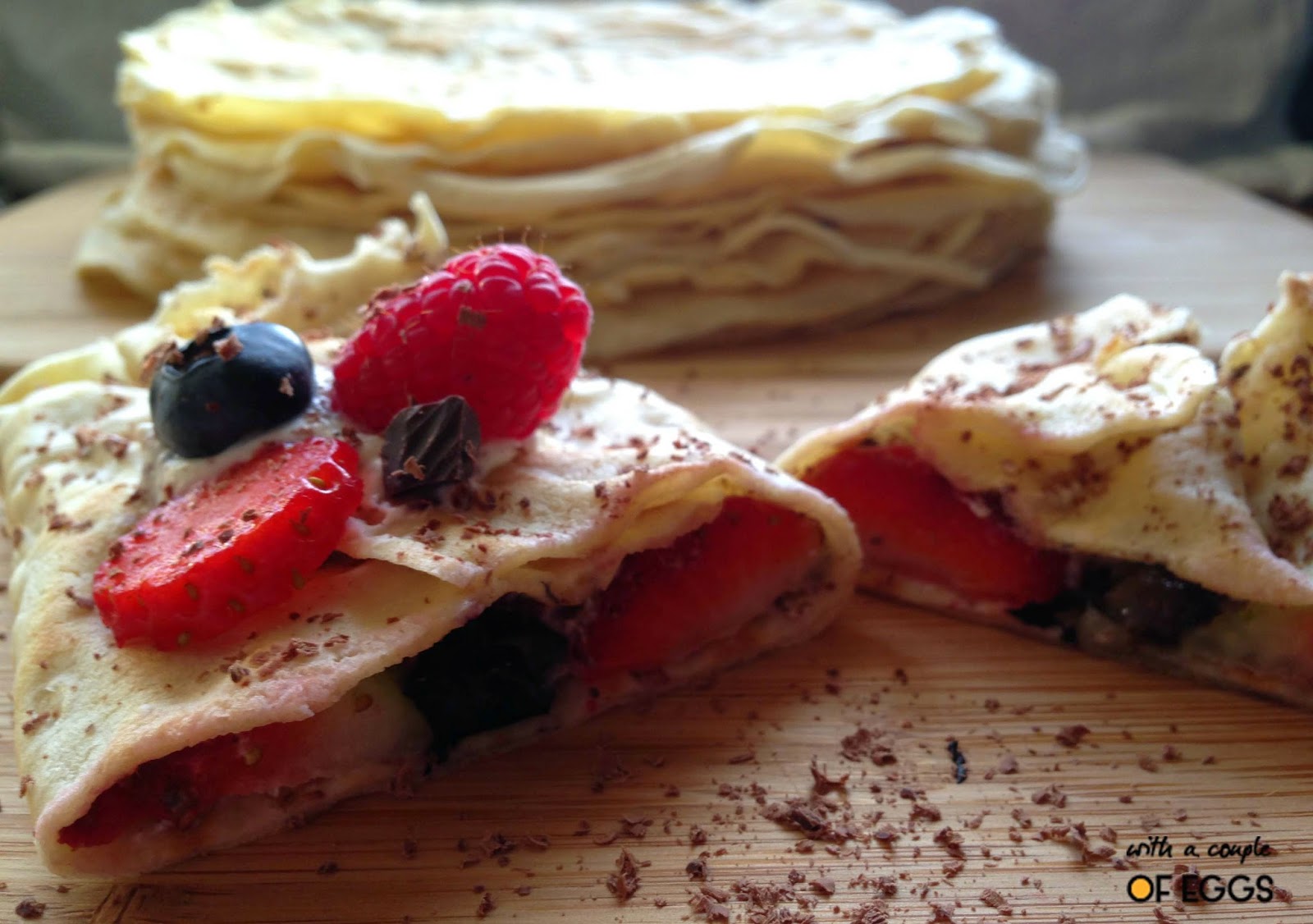 Rollo de filloa con frutos rojos | With a couple of eggs ¦ Recetas ...