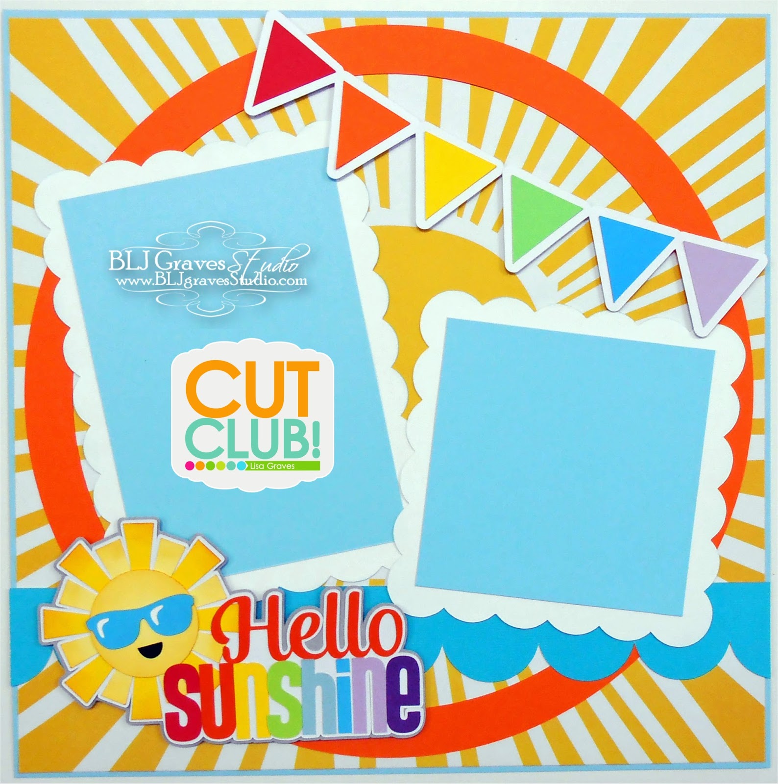SVGCutClub: Hello Sunshine Scrapbook Layout