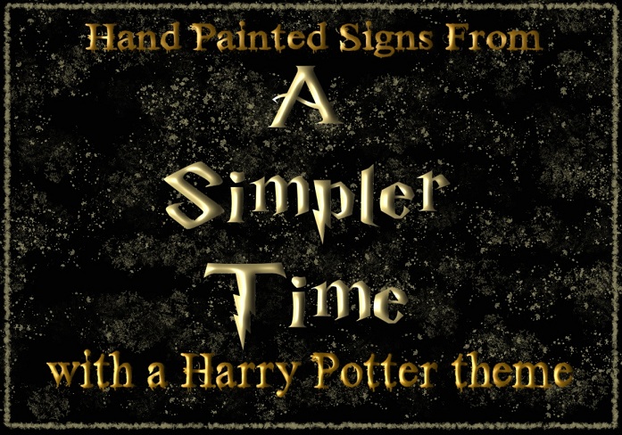 Knockturn Alley Sign Harry Potter Sign Hand Painted Wooden