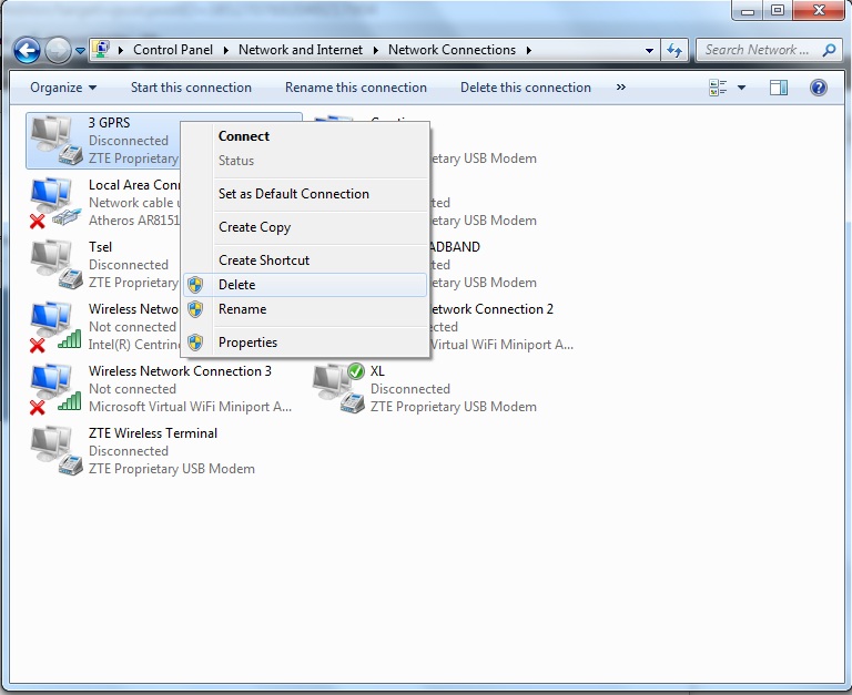Kipa: Menghapus Profil Dial-Up pada Windows 7