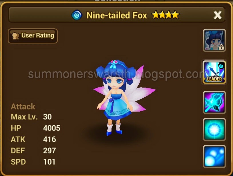Nine-tailed Fox (Water) | Summoners War