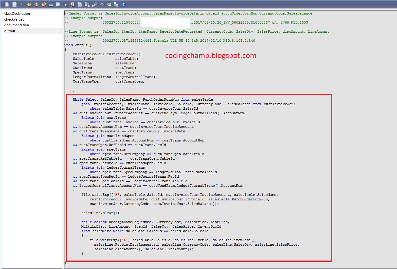 Coding Champ: Create Export File Format For Method of Payment in AX 2009 Coding Champ: Create Export File Format For Method of Payment in AX 2009