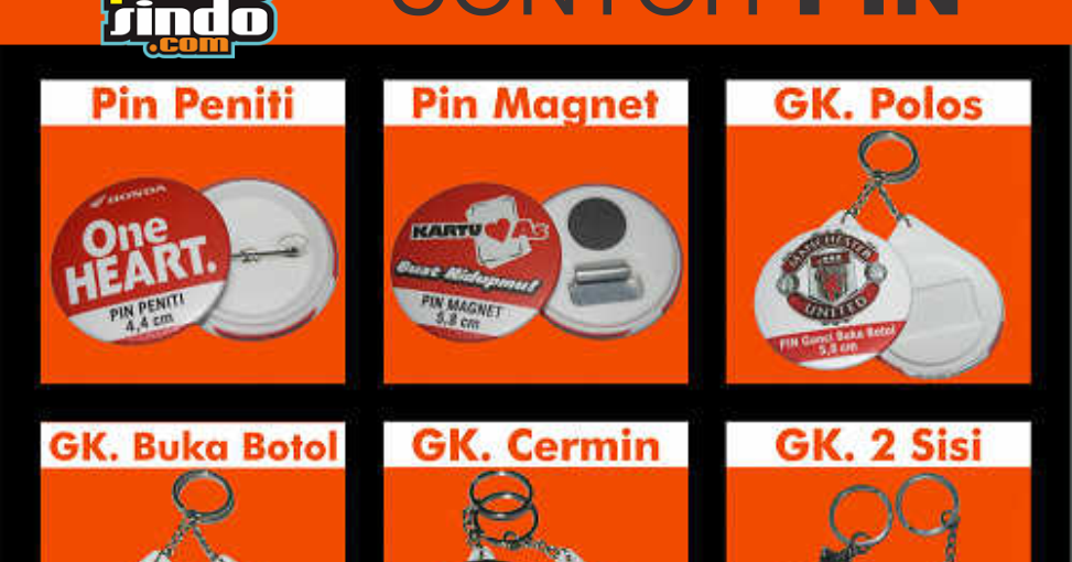 Aneka Bentuk Pin Promosi Murah | Gantungan Kunci Murah | Pin Promosi ...