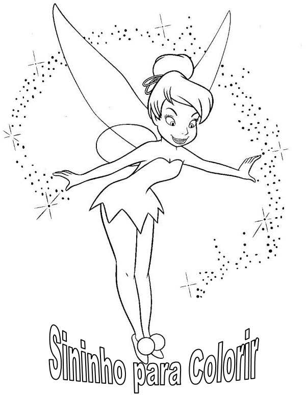 Coisinhas para Crianças: Desenhos da Sininho para Colorir