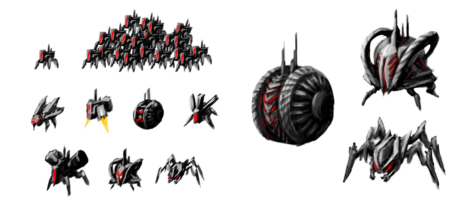 James Barrow Computer Games Arts Blog: 2D Group Game Boss Concept