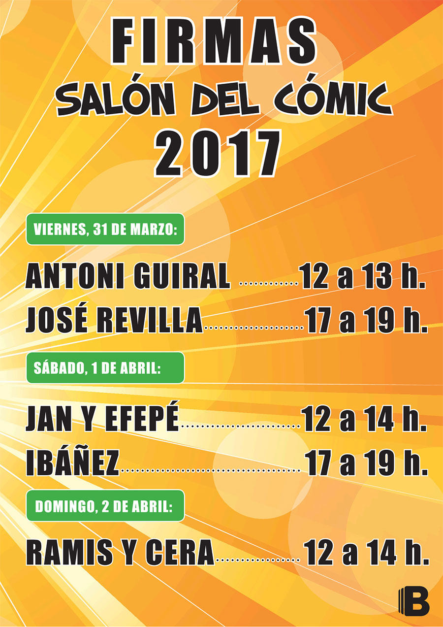 Factoría del Cómic: Firmas del Salón del Cómic de Barcelona 2017