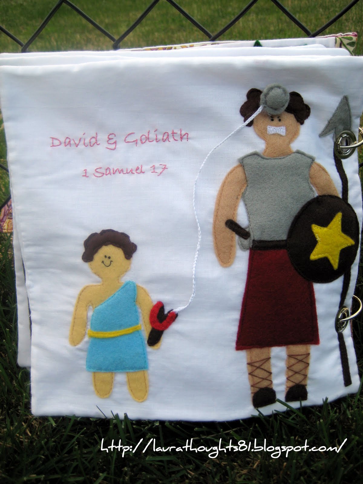 Laura Thoughts: Quiet Book Week - David & Goliath {Template}