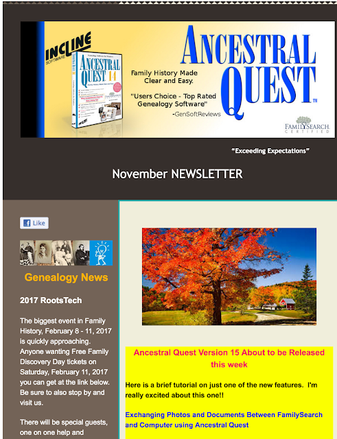 Genealogy's Star: Ancestral Quest 15 adds new features