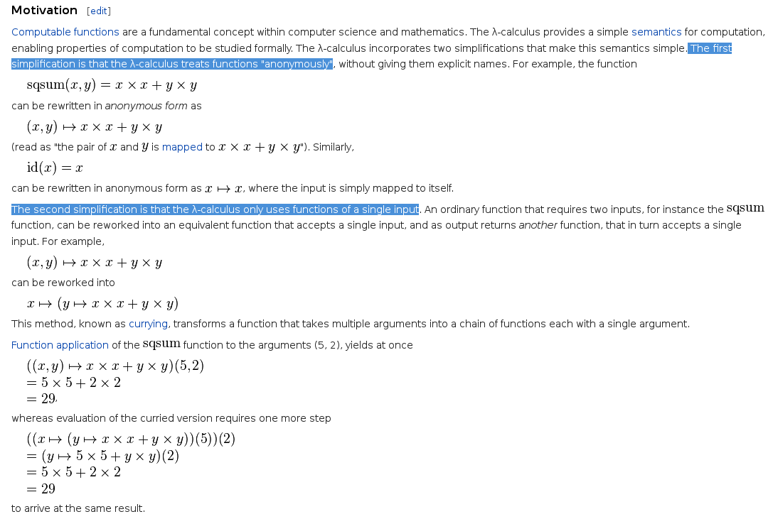 VSnake notes: Lambda calculus