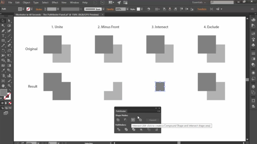 How to Use the Pathfinder Tool - Illustrator Series