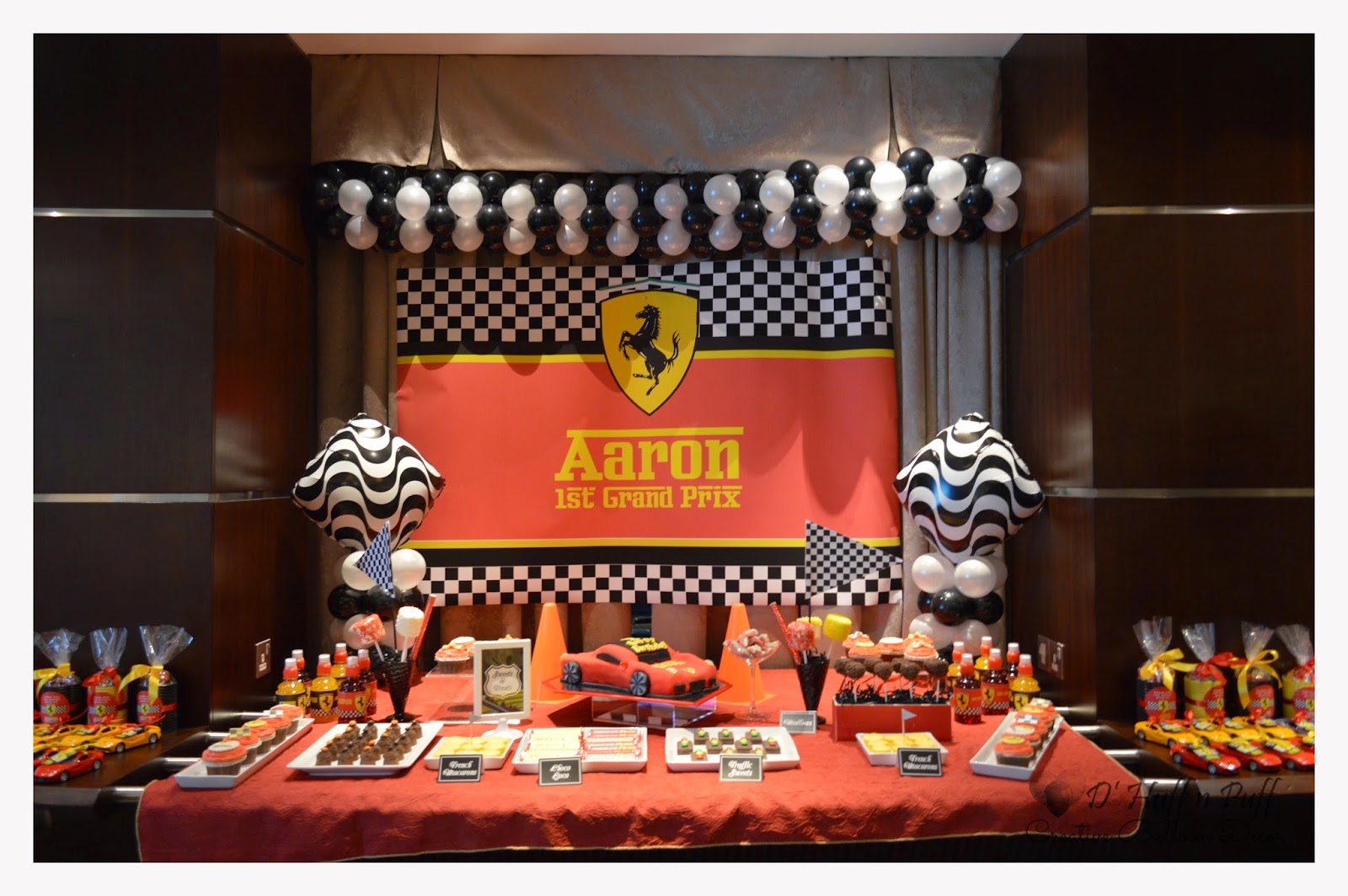 D' Huff n Puff Events : Ferrari Theme Aaron 1st Birthday