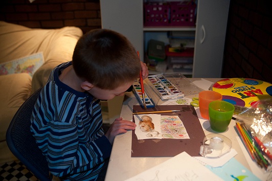 Purposeful Homemaking: Art in the Homeschool: How to Create an Art Center