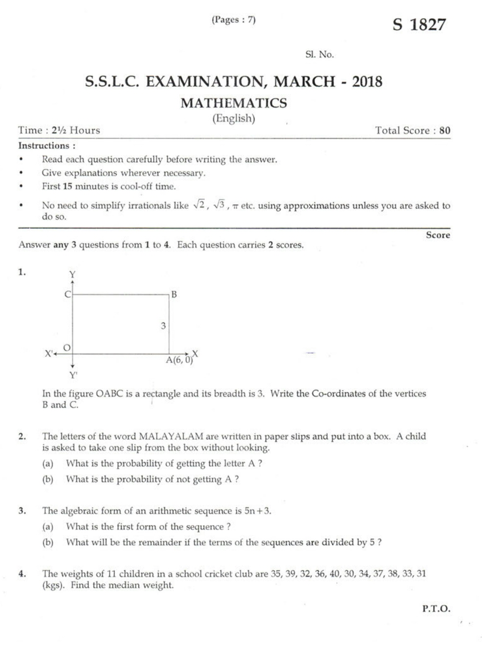 Kerala SSLC Examination March 2018 Question Paper Maths Qukkishare kerala-sslc-examination-march-2018-question-paper-maths-qukkishare
