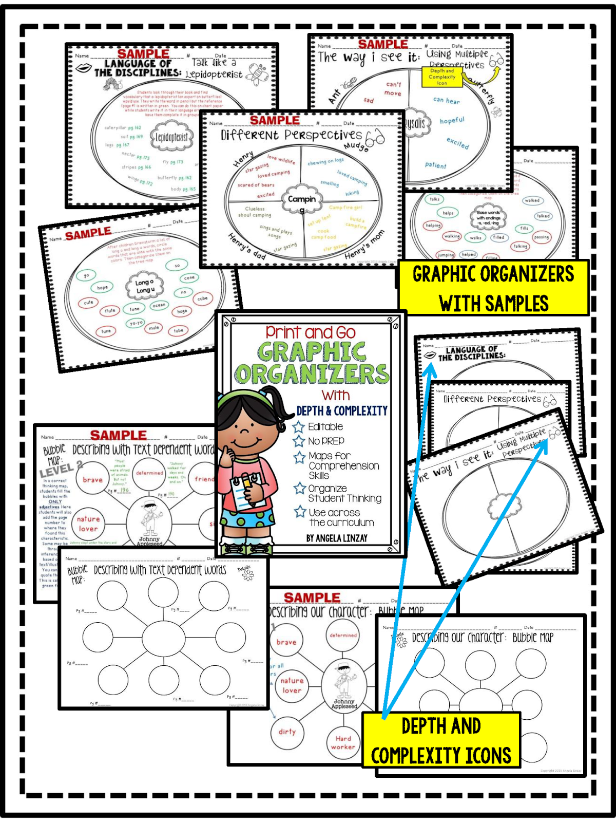 Lights... Camera... TEACH!: Graphic Organizers with Depth and ...