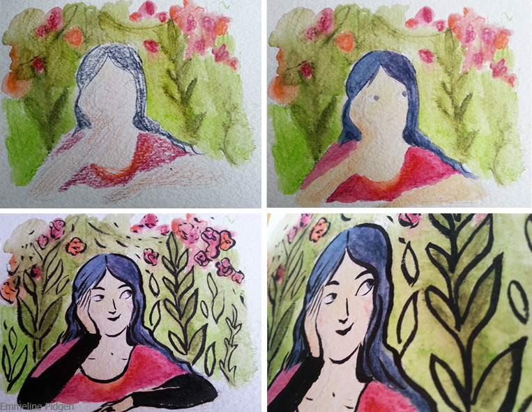 Emmeline Illustration: Art Material Review - Derwent Inktense Pencils