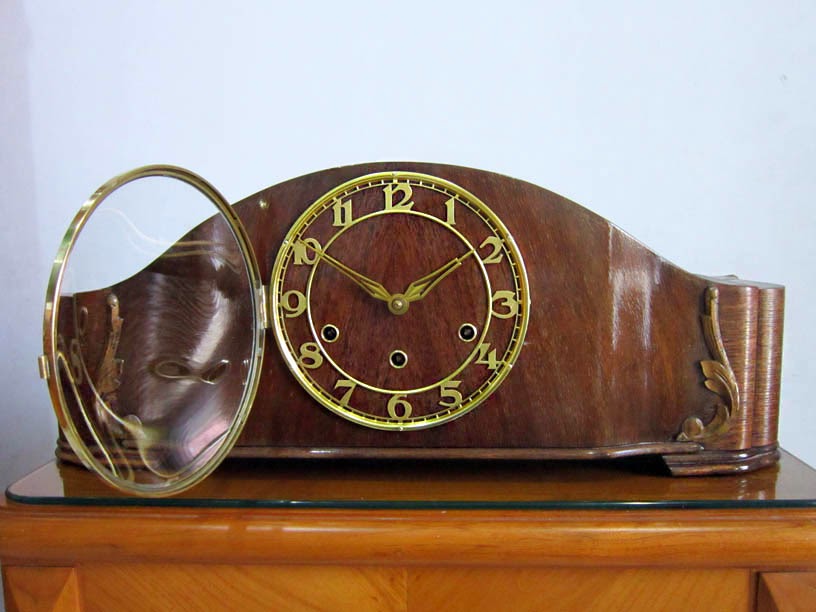 Ono Antik Gallery: LAUFFER MANTLE CLOCK 3 HOLE - 5 CHIME, SPECIAL