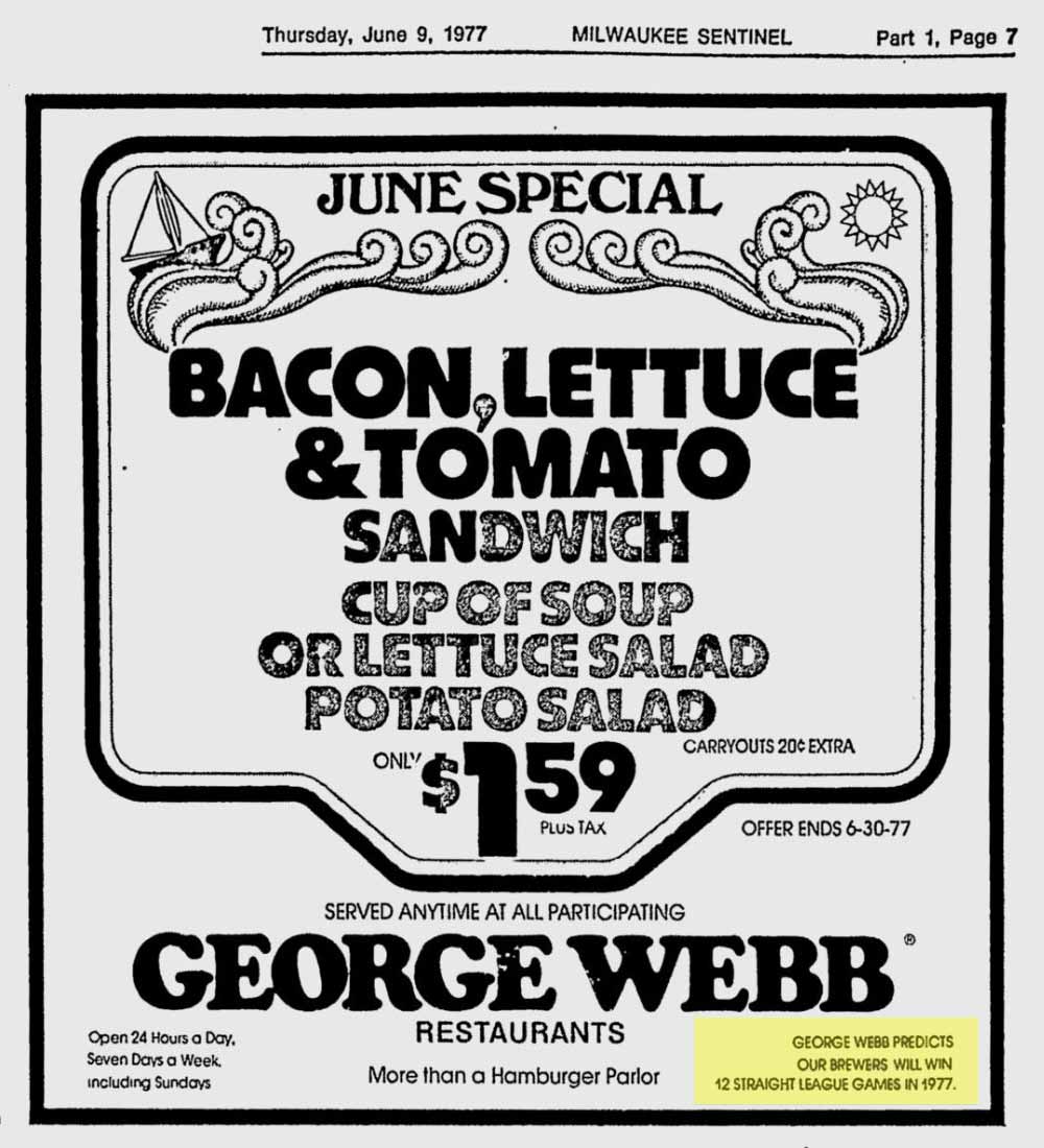 Borchert Field: "George Webb Predicts..."