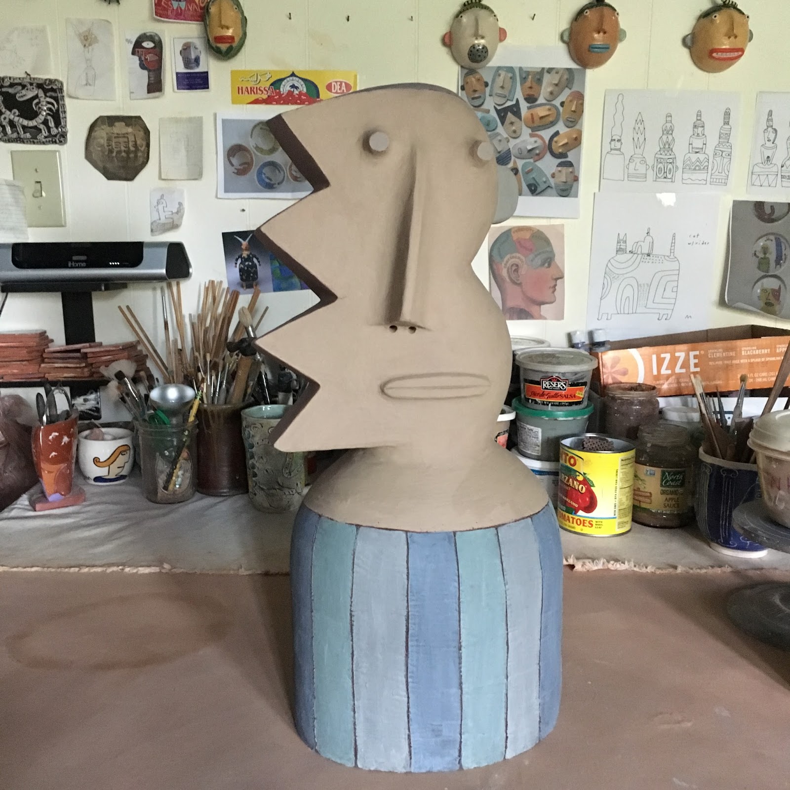 Kim Murton: Some finished pieces and the abstract head