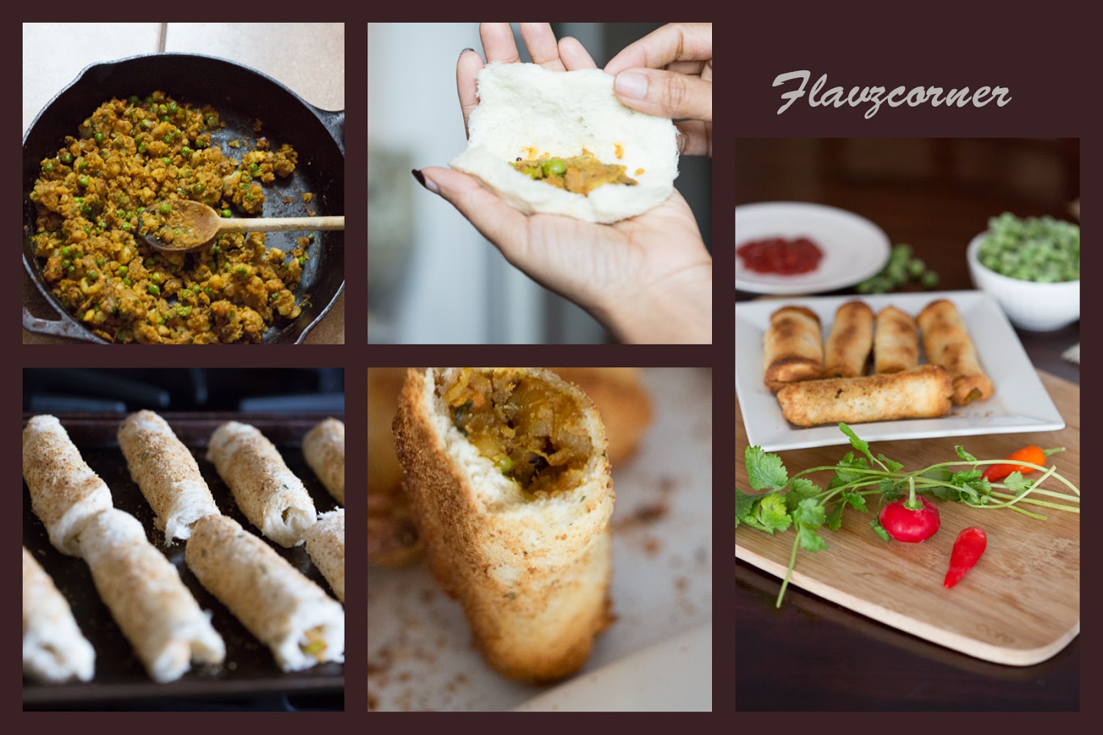 Baked Veggie Bread Rolls