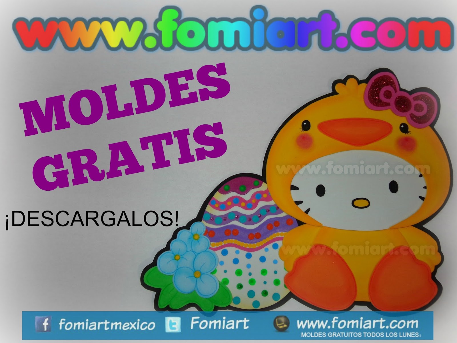 Semana 46 : Hello Kitty disfrazada de Patito PDF y JPG ~ Fomi Moldes