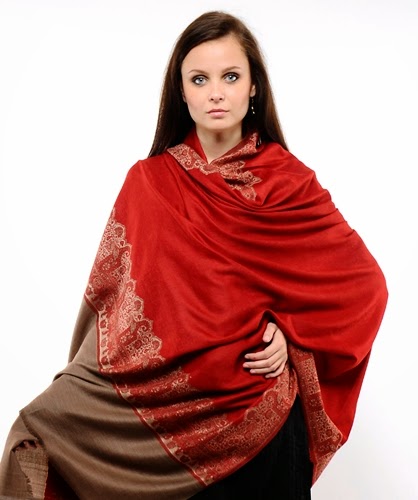 Best Kashmiri Shawls | Thread Embroidered Pashmina Shawls Wraps ...