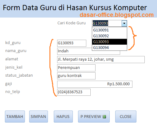 Tutorial Ms Access Cara Menambahkan Combo Box di Form Access - Belajar ...