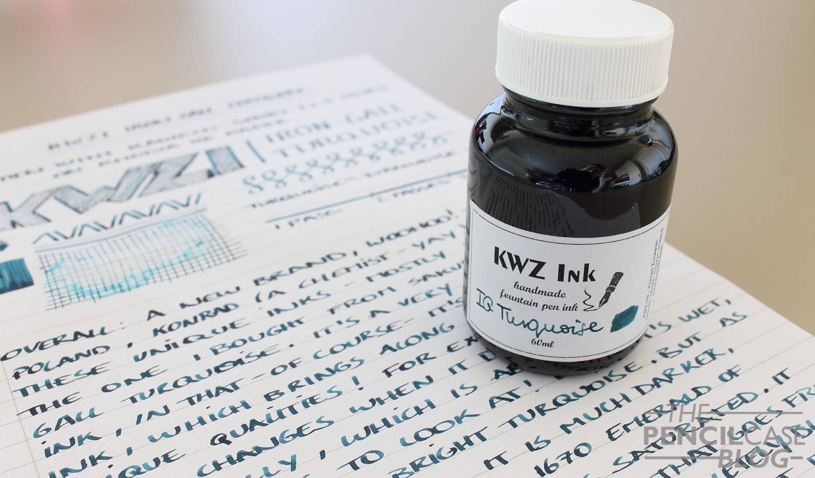 INKTASTIC: KWZI IRON GALL TURQUOISE INK REVIEW | The Pencilcase Blog ...