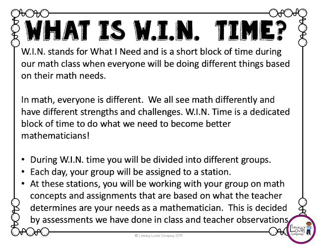 Literacy Loves Company: How to W.I.N. in the Classroom: What is W.I.N.?