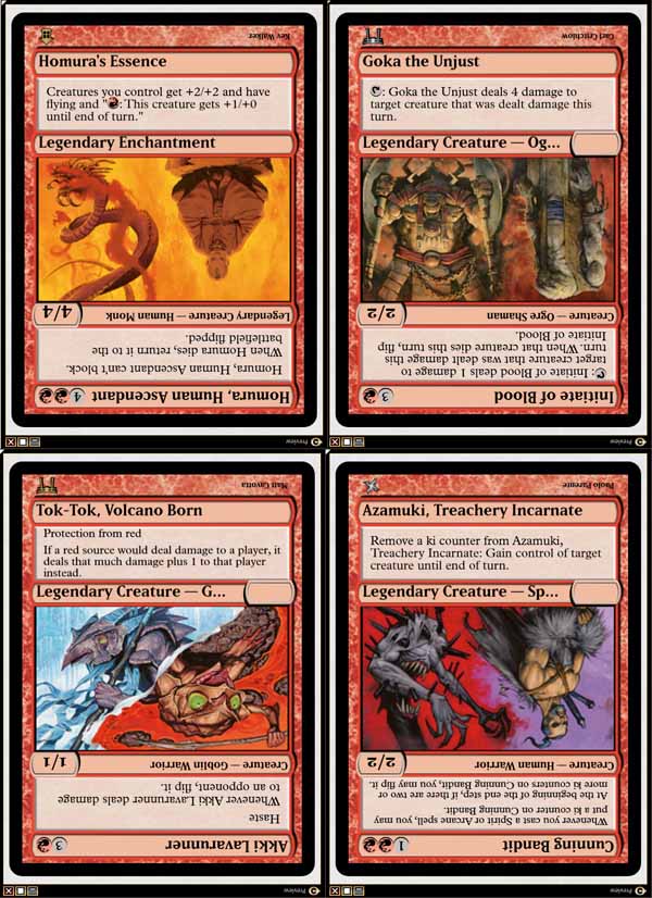 Magic the Gathering Adventures: Kamigawa Block Flip Cards
