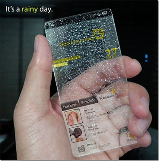 Future Glass Mobile Phone (Behave with weather) ~ Technology Village